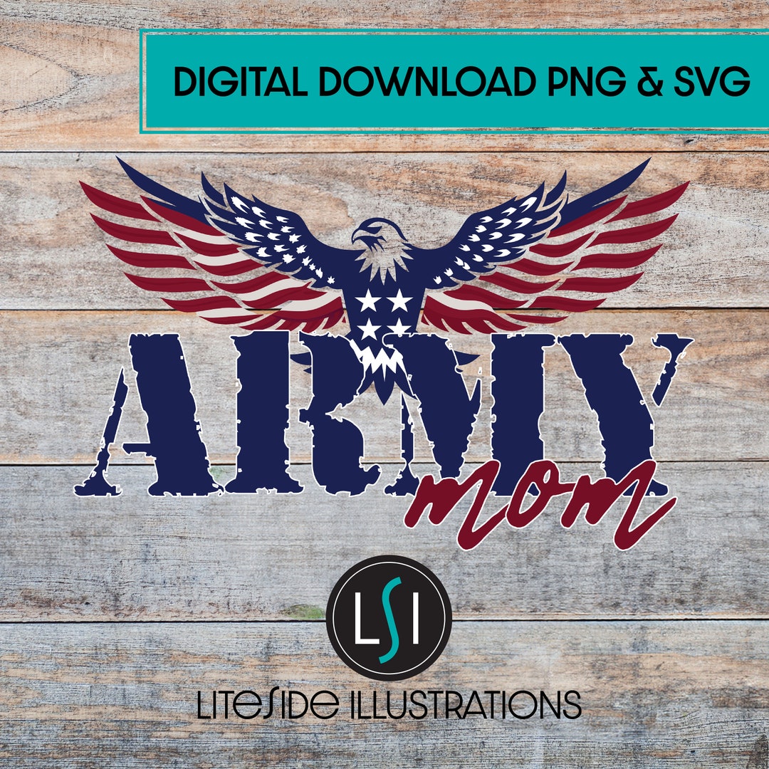 Army Mom Design PNG, SVG - Etsy