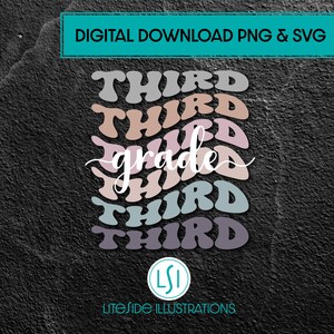 Third Grade Design PNG, SVG - Etsy