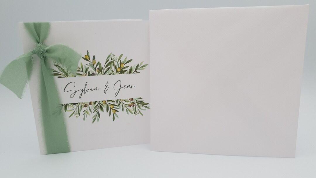 Invitation_shards of Olive Tree, Wedding Announcement, Olive Tree ...