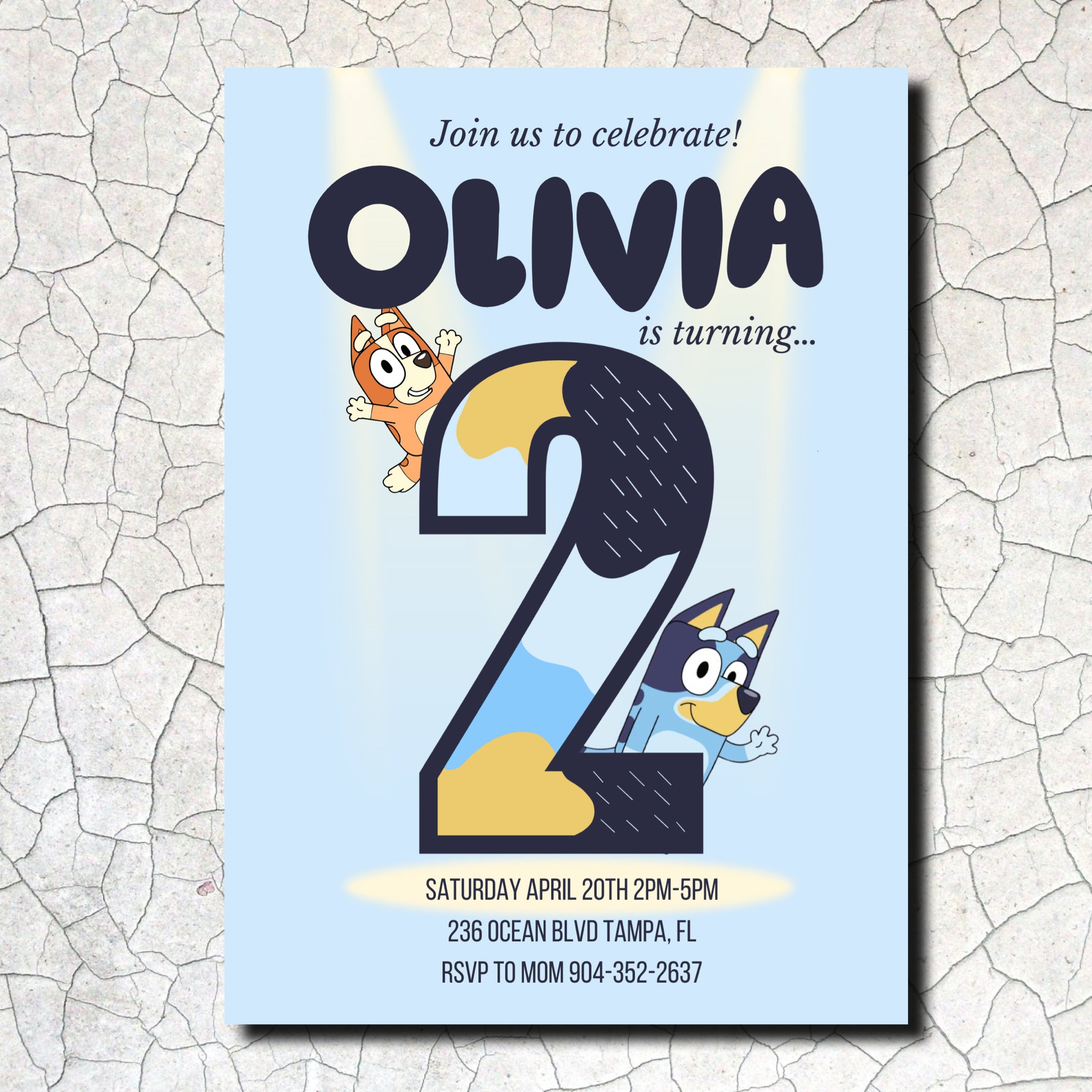 Bluey 2nd Birthday Invitation | DIGITAL DOWNLOAD Editable Template ...