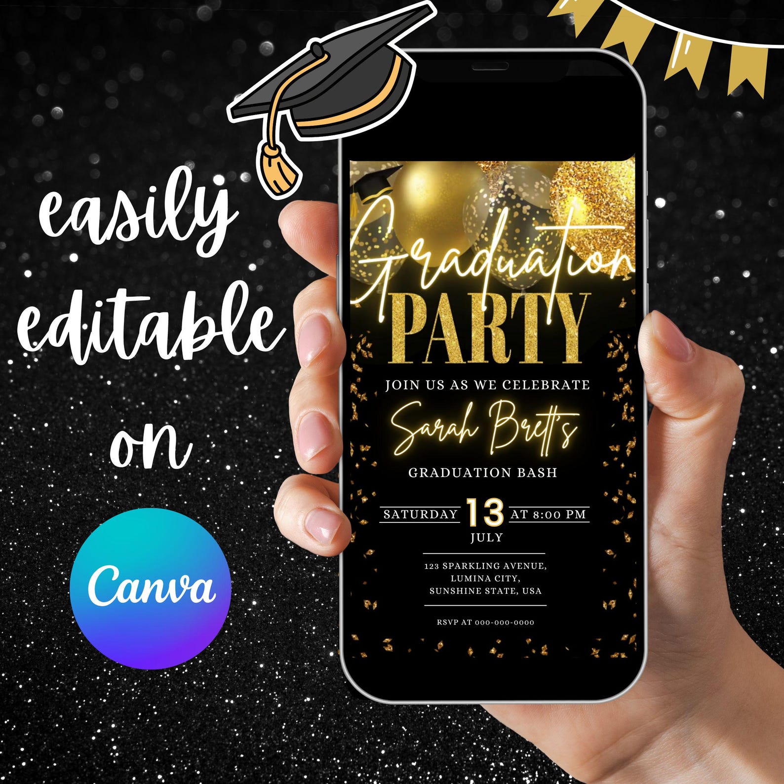 Graduation Party Invitation, Grad Announcement, High School, College ...