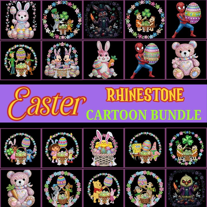 2500+ Easter Mega Bundle, Easter Png Bunde, Cartoon Easter Bundle ...