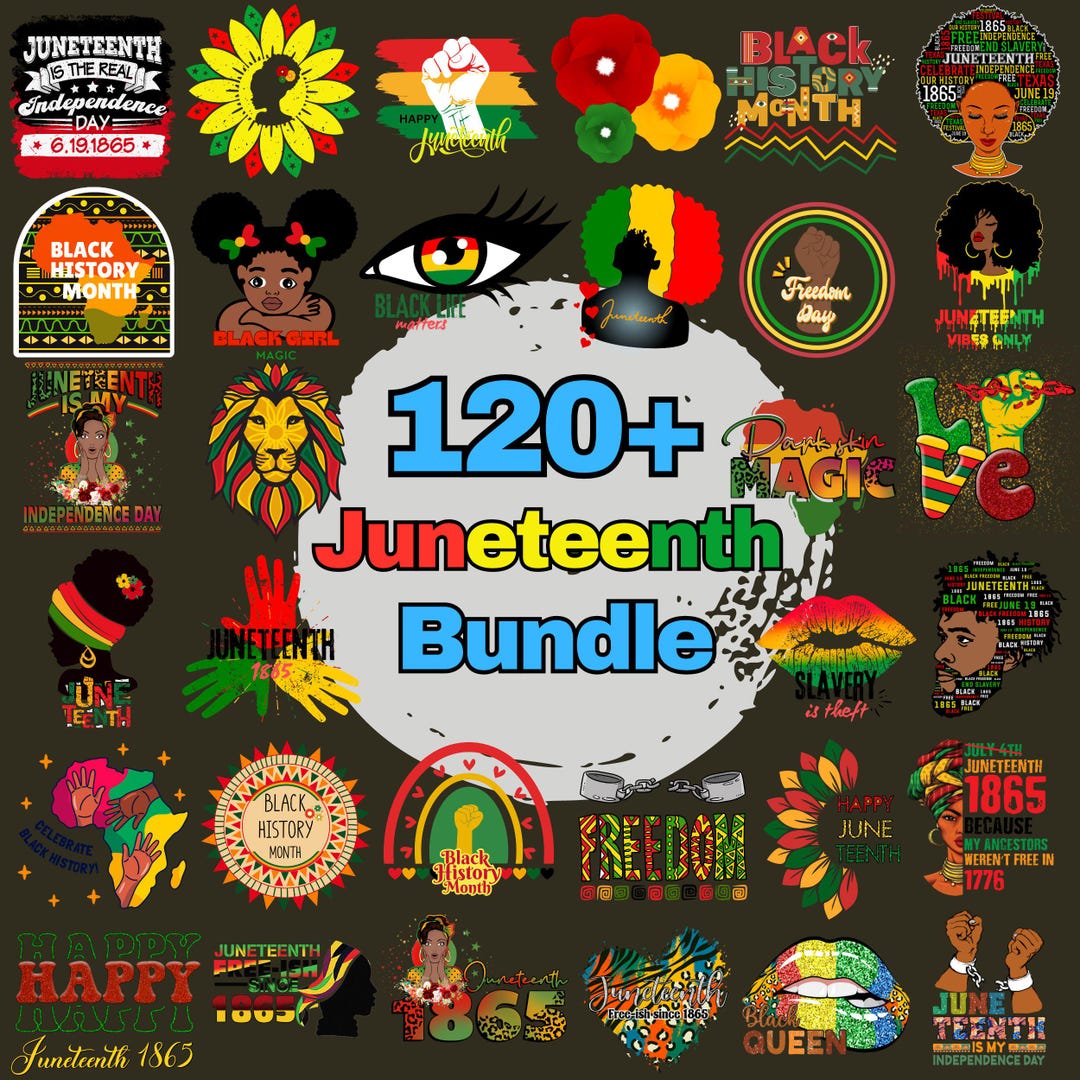 120+ Juneteenth Mega Png Bundle, Black History, African American Png ...