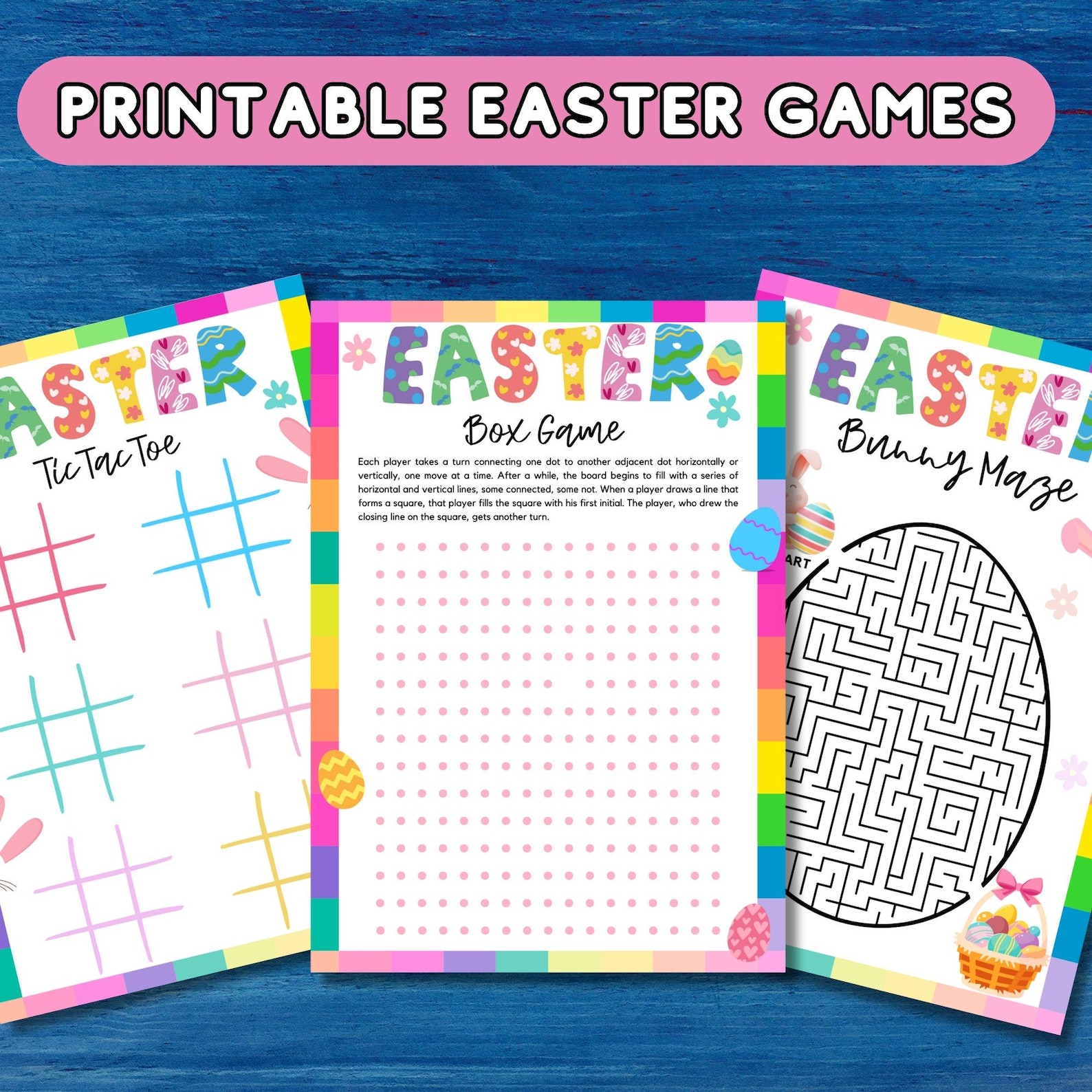 Easter Games Bundle, Easter Colouring Bundle, Games for Adults, Easter ...