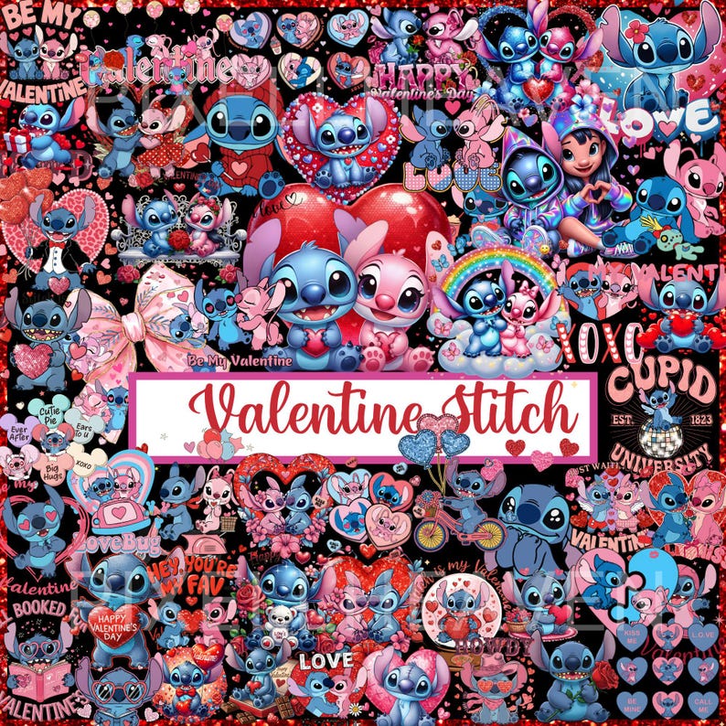 Más de 8500 paquetes de San Valentín Mega Bundle PNG, paquete de San ...