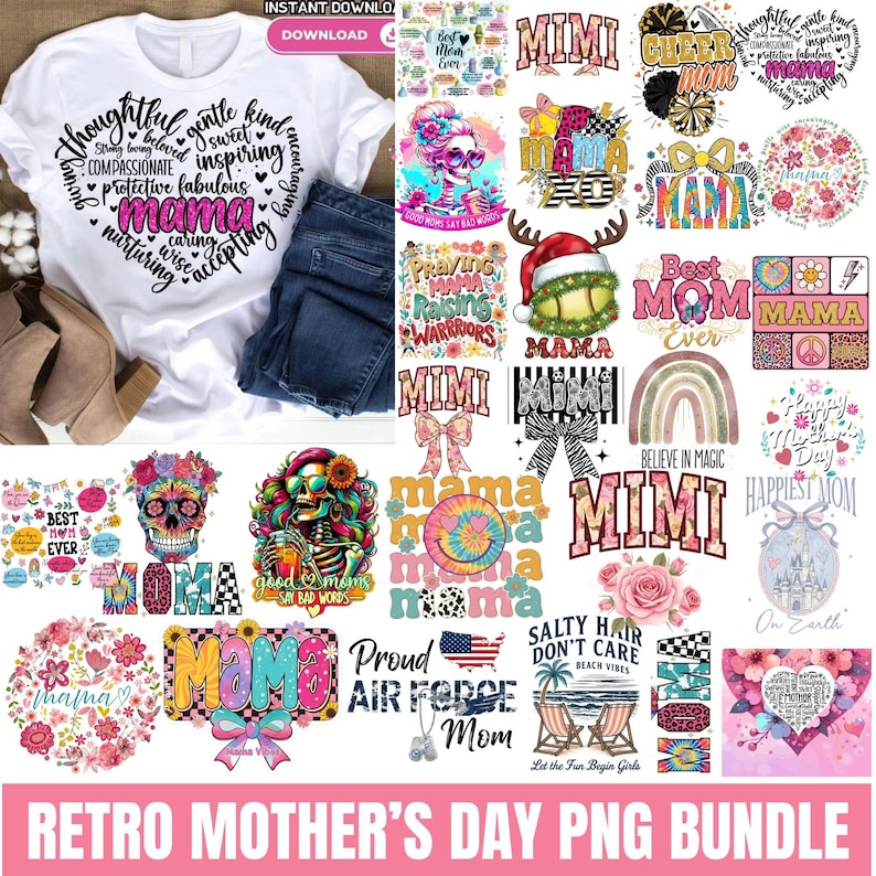 5000+ Mother's Day Png Mega Bundle, Mothers Day Clipart, Tumblers ...