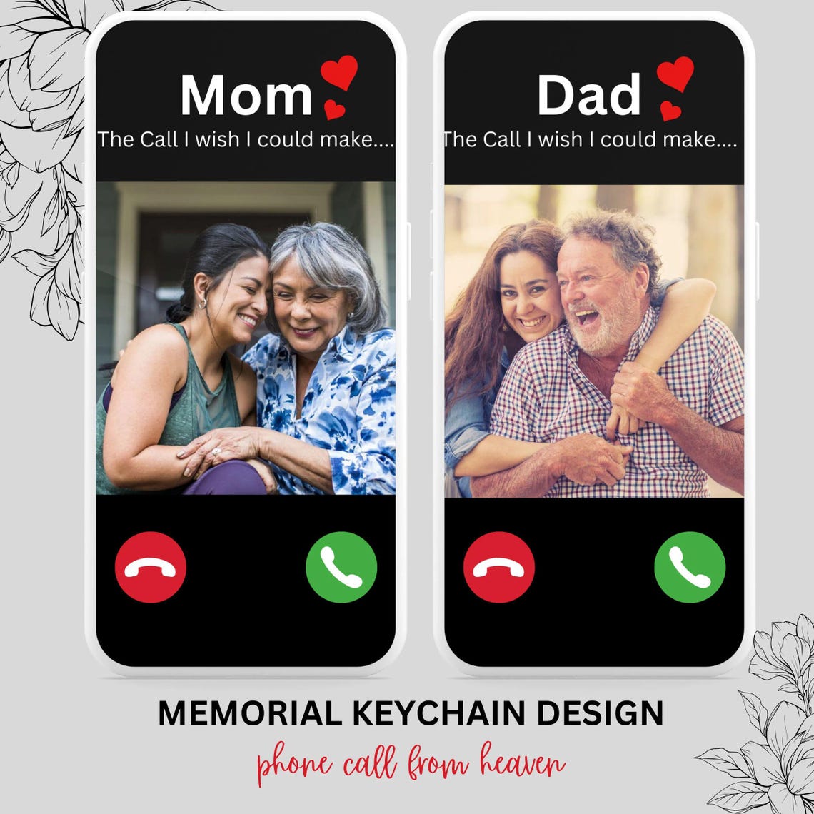 The Call I Wish I Could Make Personalized Keychain Editable Template ...