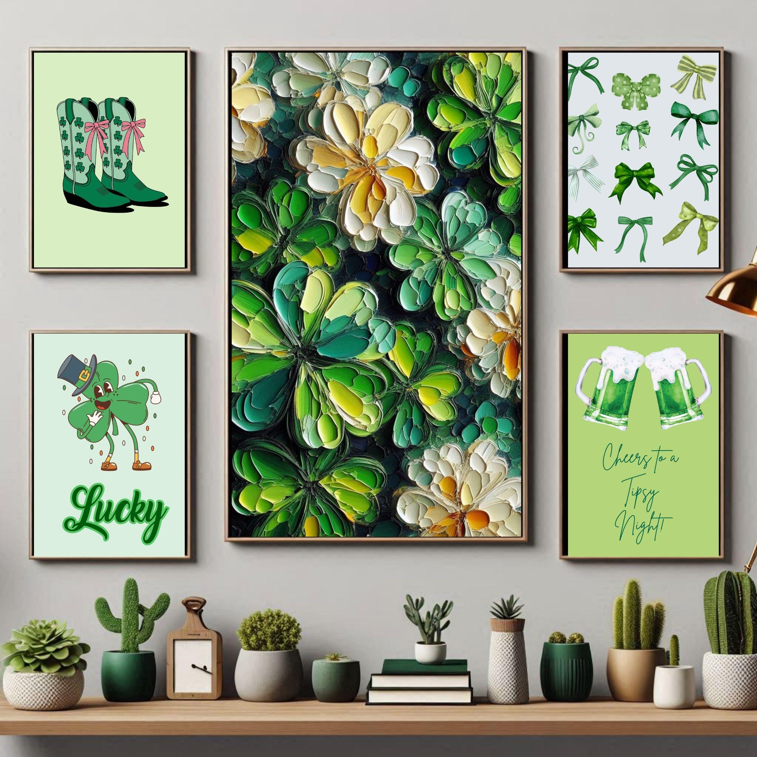 20+ St Patrick's Day Gallery, Lucky Wall Art Bundle, Retro St Patty's ...