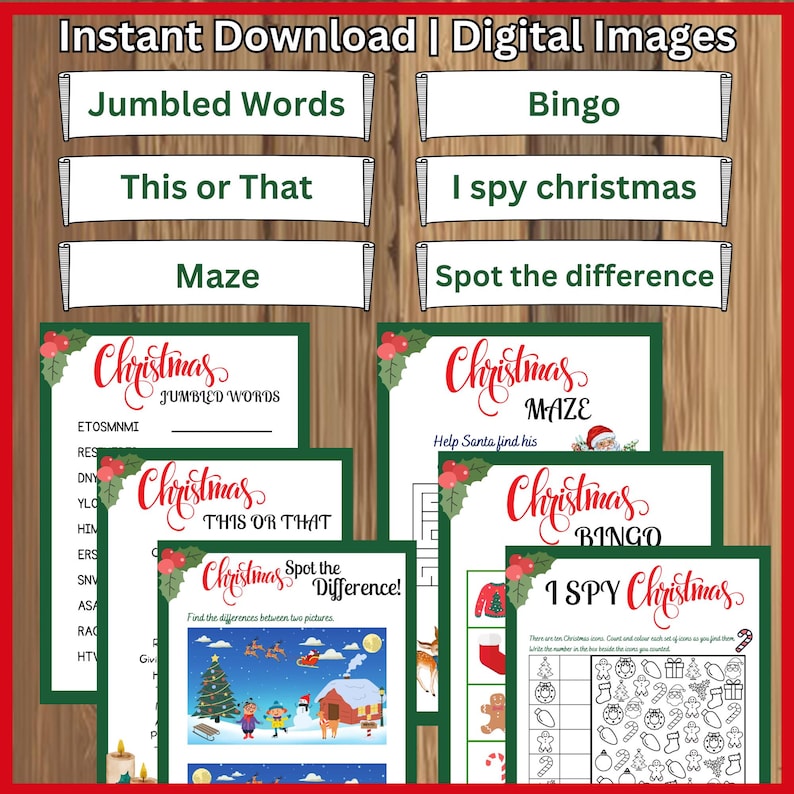 Christmas Games MEGA BUNDLE, 56 Printable Christmas Party Games ...