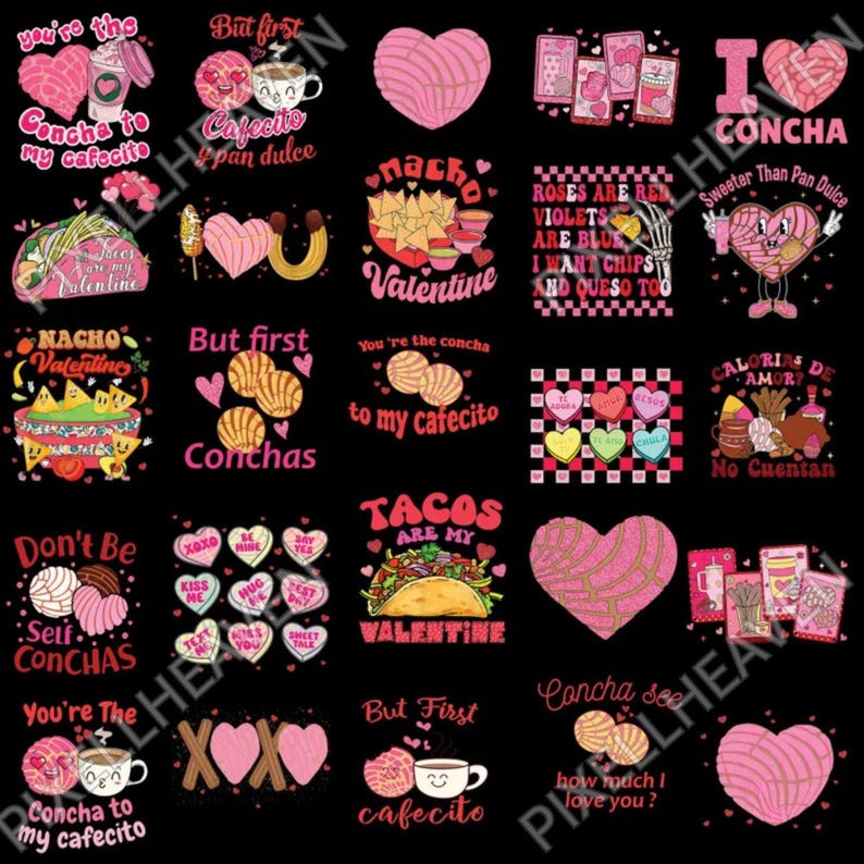 Más de 4400 paquetes de San Valentín Mega Bundle PNG, San Valentín ...