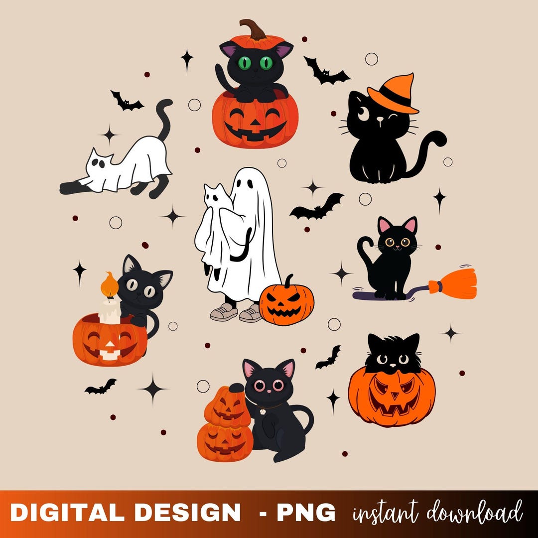 Halloween Cute Ghost Boo Png, Halloween Boo Cat Png, Halloween Shirt ...