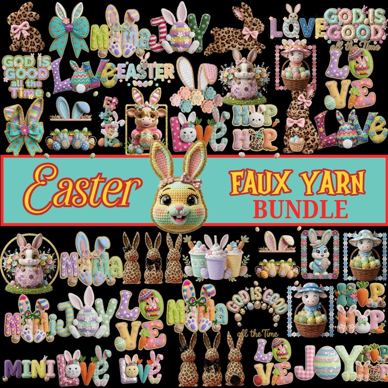 2500+ Easter Mega Bundle, Easter Png Bunde, Cartoon Easter Bundle ...
