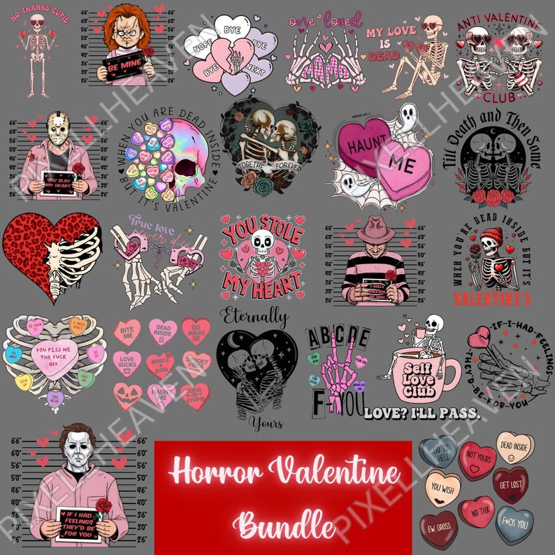 Más de 4400 paquetes de San Valentín Mega Bundle PNG, San Valentín ...