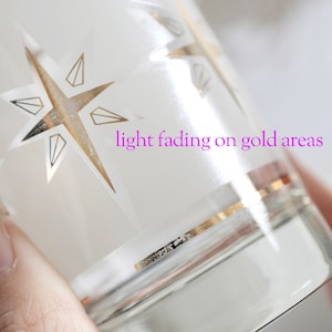 Vintage North Star Frosted Tumblers W/ Gold Trim Set of 2 by Dominion ...