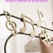 Vintage Brass Music Note Wall Hook, Solid Gold Tone Metal Wall Hanging ...