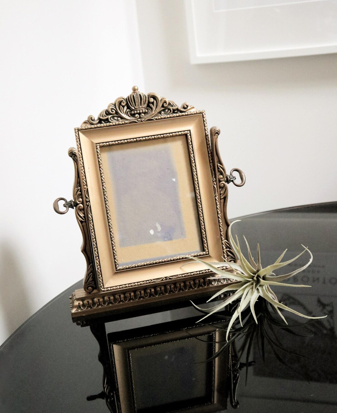 Vintage Ornate Golden Rectangle Swivel Picture Frame, Victorian Goth ...