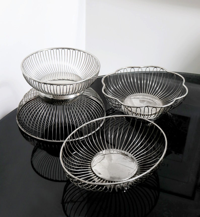 CHOICE Vintage Alessi Style Wire Fruit Basket Silver Mid - Etsy