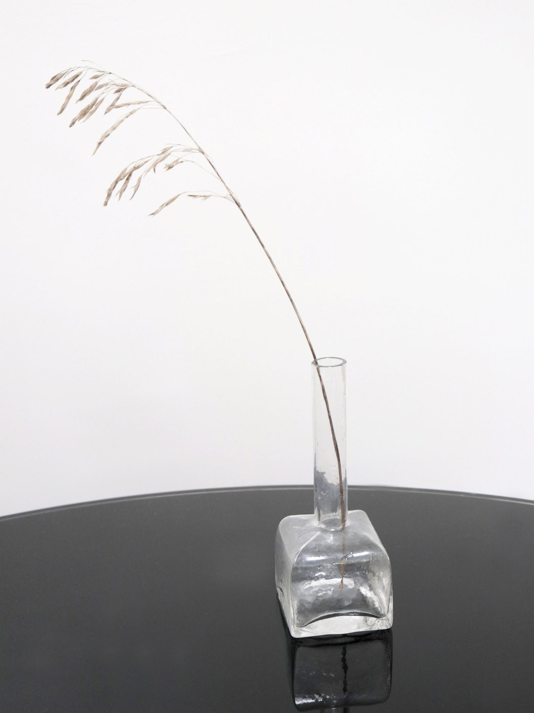 Vintage Modern Glass Bottle W/ Hammered Texture, Small Propagation Vase ...