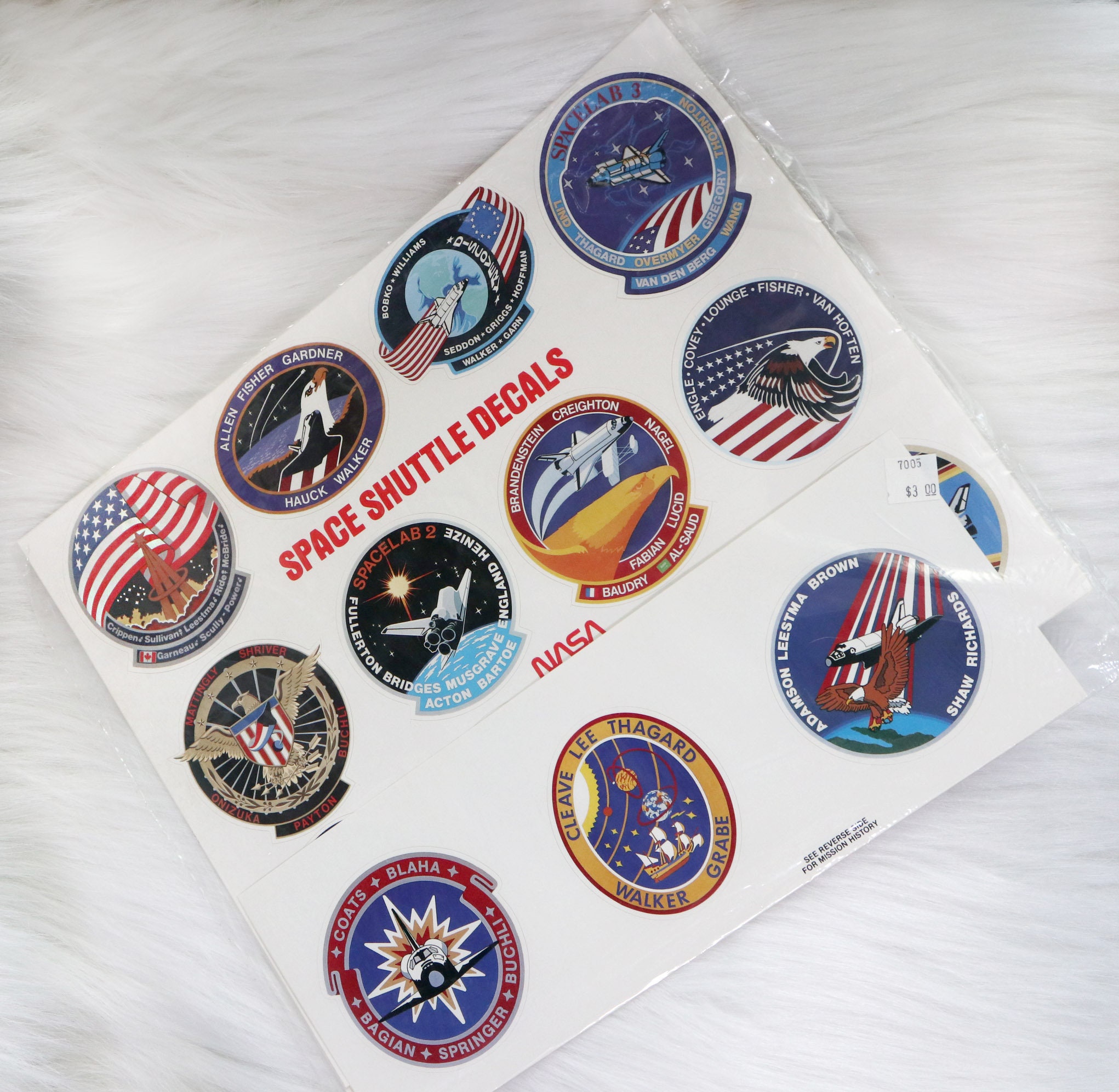 Space Shuttle Decal Sheet