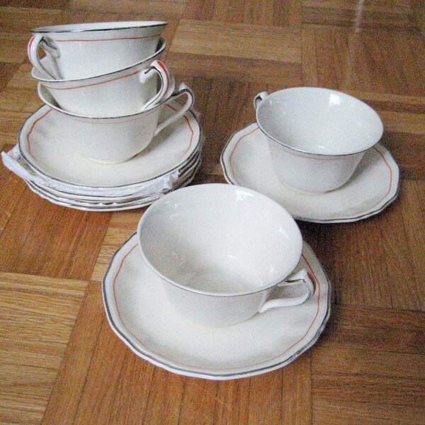 Orange Tea Cup Set - Etsy