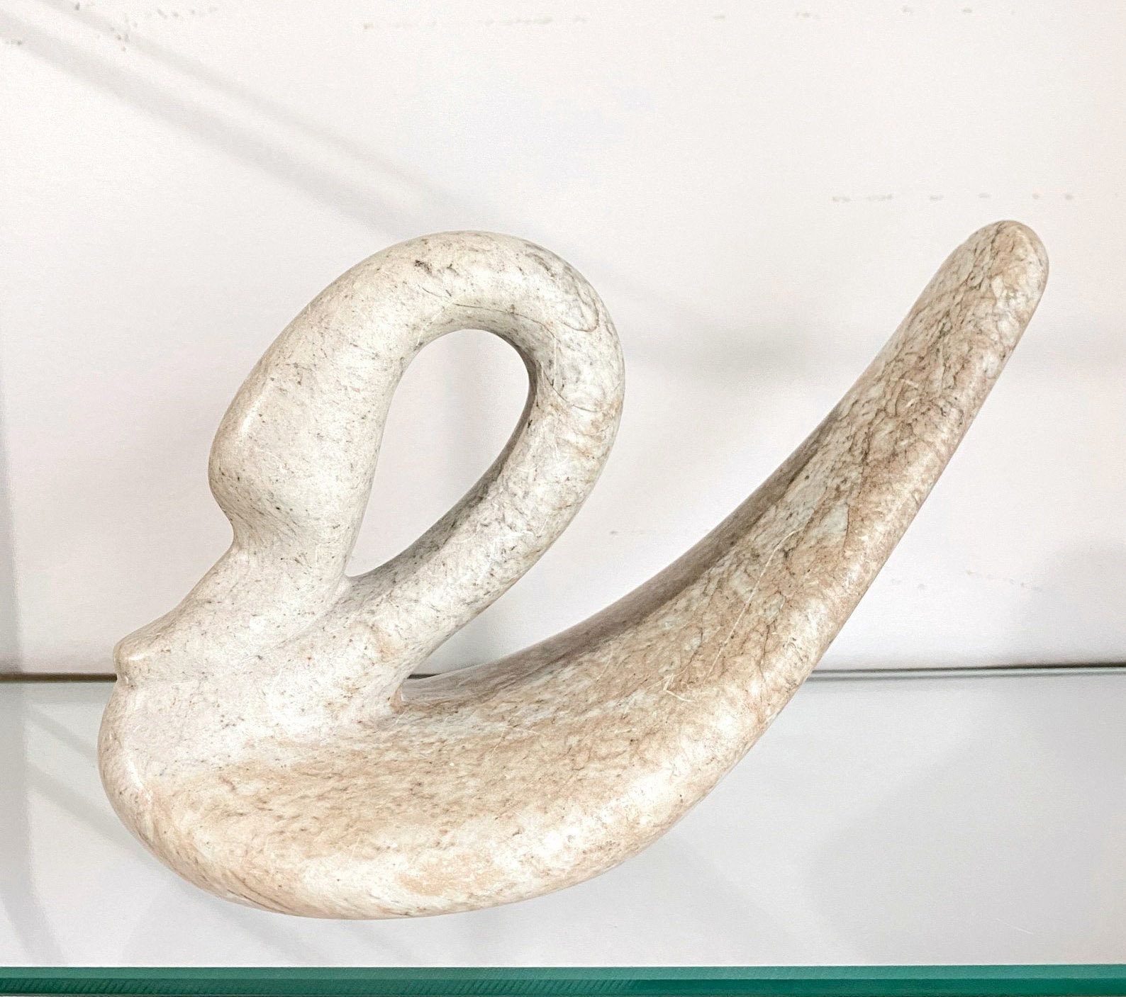 Vintage Carved Stone Swan Bird Figurine Nature Inspired | Etsy