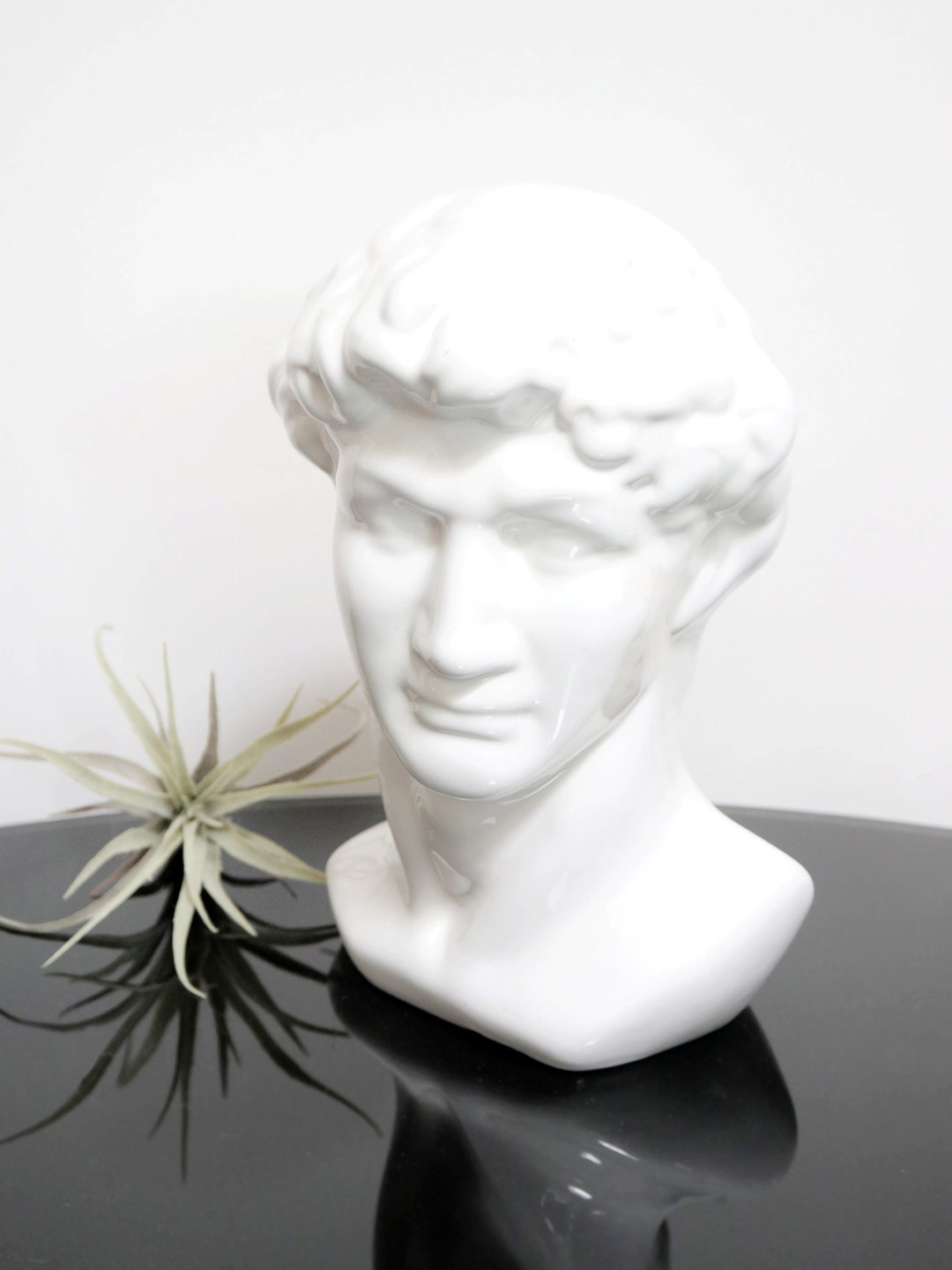 Vintage Large Michelangelo's David Bust, White Ceramic Grecian Decor ...