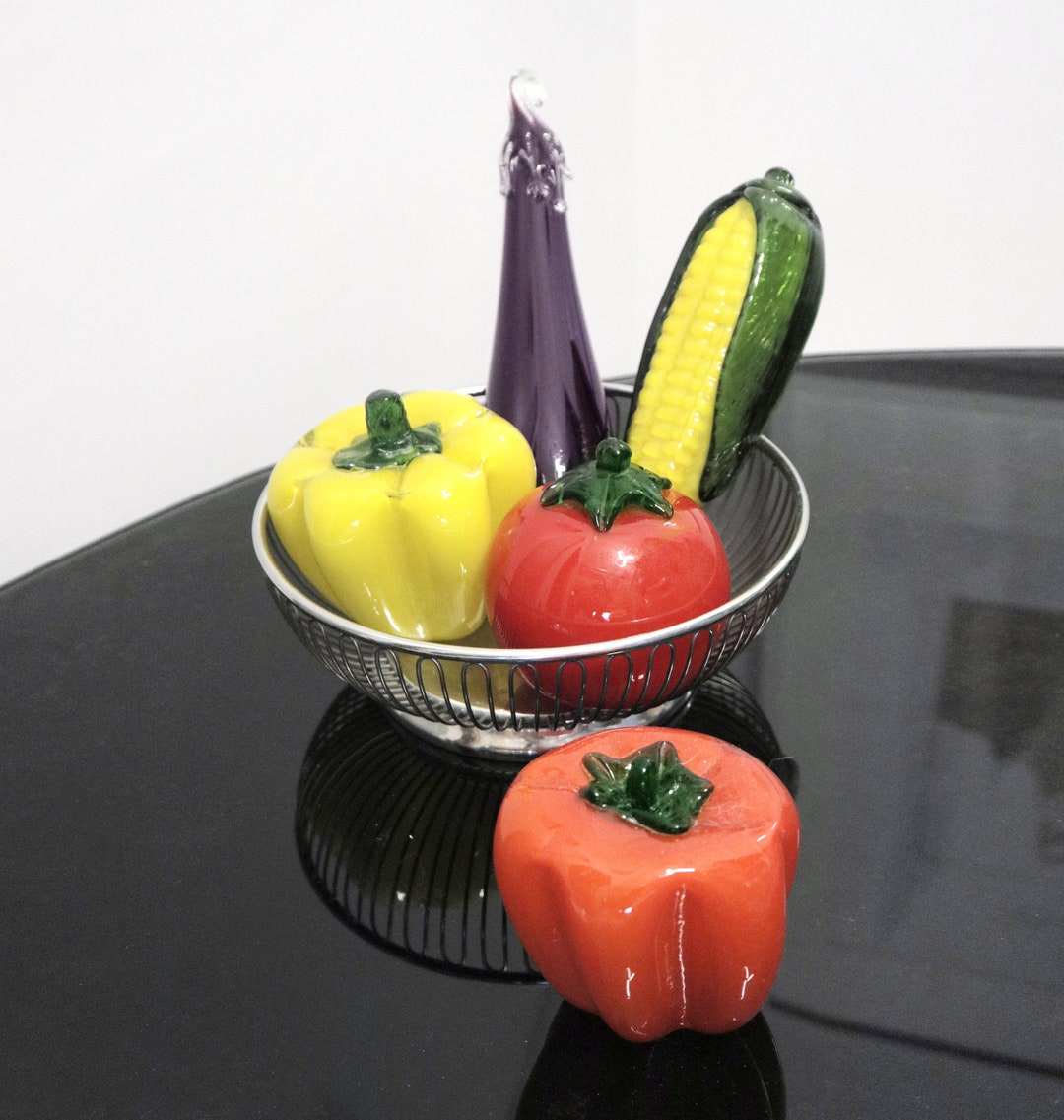 CHOICE - Handblown Decorative Art Glass Vegetables, Vintage MCM Italian ...