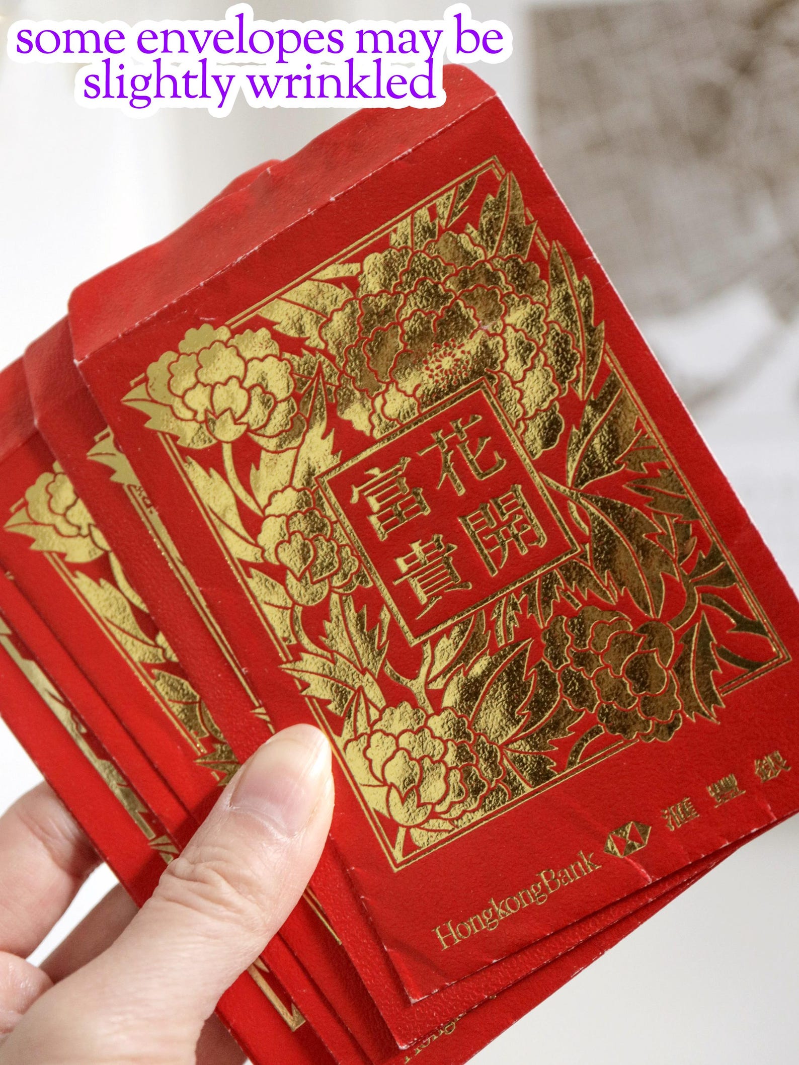 CHOICE - Vintage Floral Chinese New Year Red Pockets W/ Gold Embossed ...