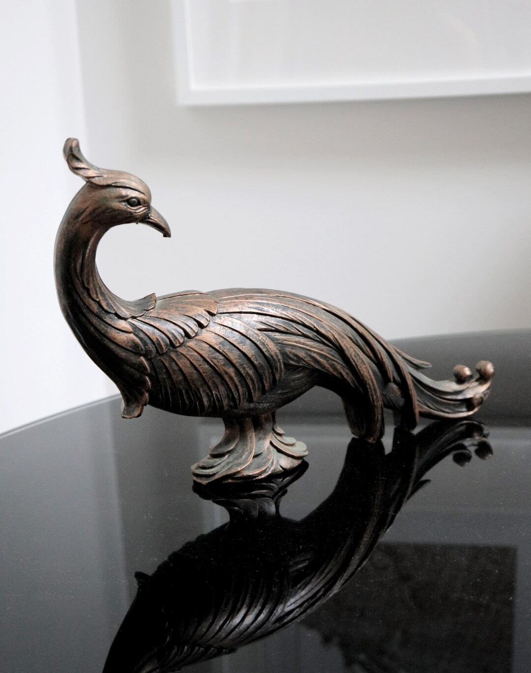 Vintage Antiqued Copper Pheasant Cast Resin Figurine, Coppercraft ...