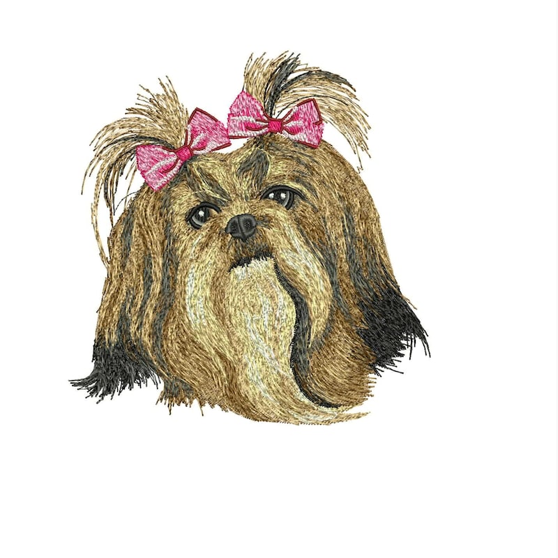 Shih Tzu Embroidery - Etsy