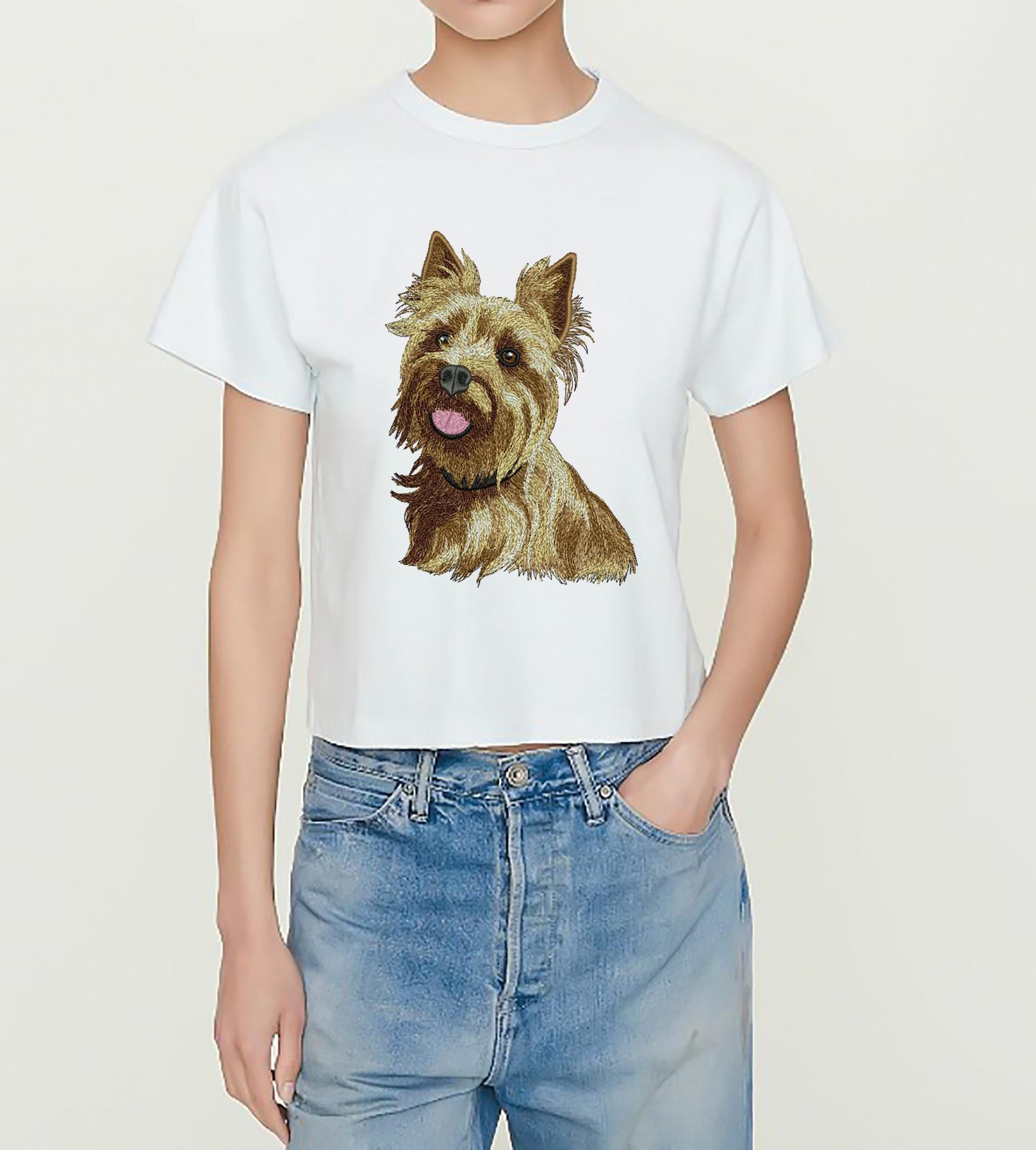 Yorkshire Terrier Dog Embroidery Design: Machine Embroidery Pattern ...