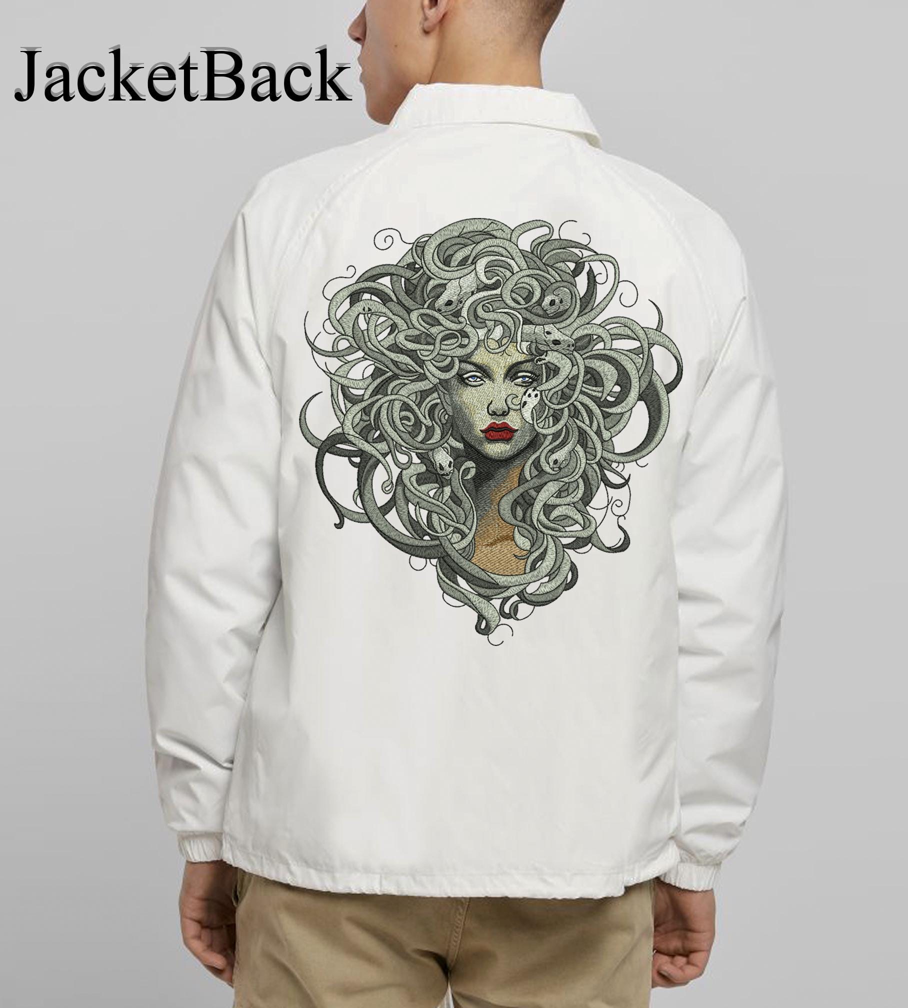 Medusa Embroidery Design: Gothic Snake Face PES File (digital Download ...
