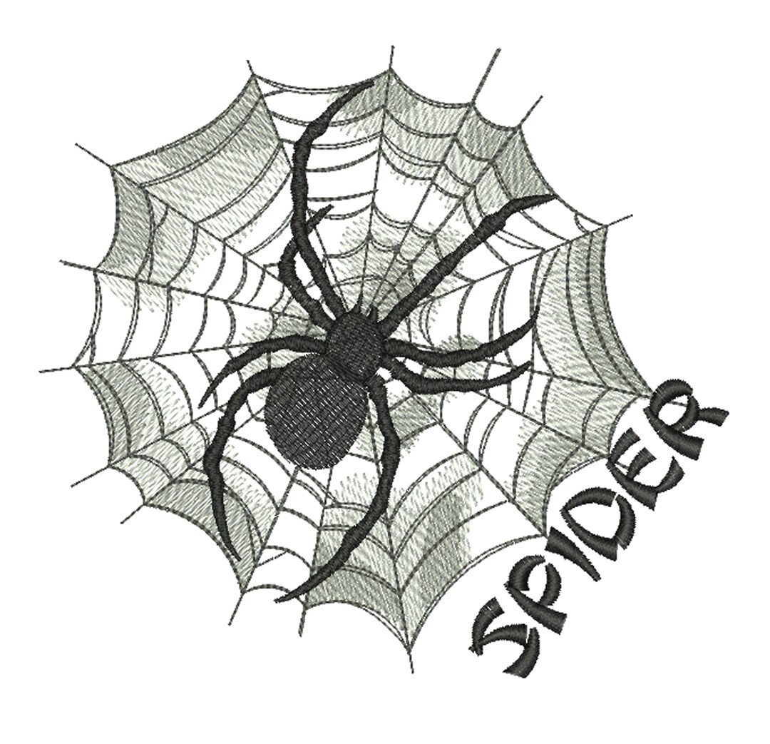 3D Spider Embroidery Design: Halloween Spiderweb (instant Download) - Etsy