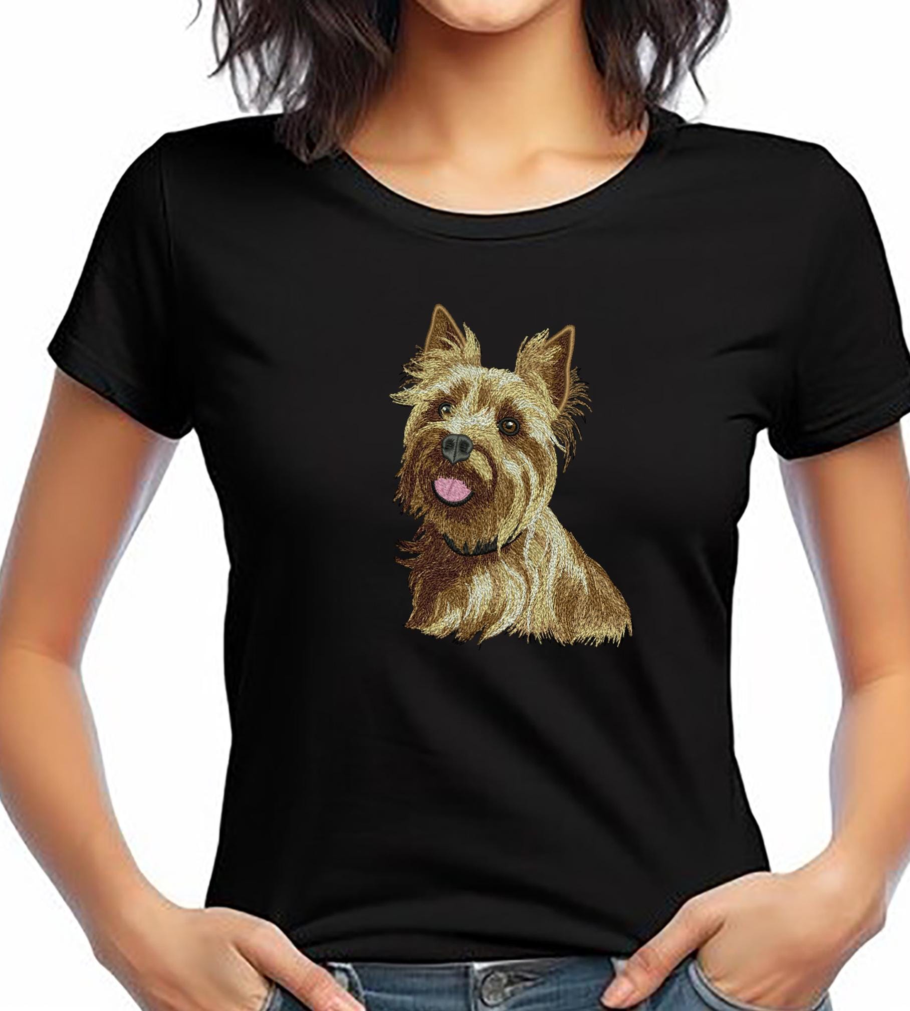 Yorkshire Terrier Dog Embroidery Design: Machine Embroidery Pattern ...