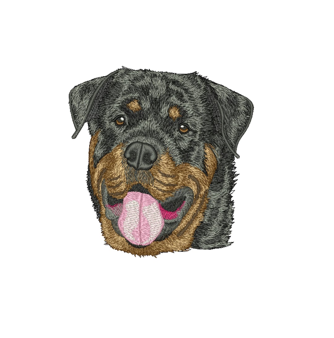 Rottweiler Embroidery Design Custom Rottweiler Embroidery Design T ...