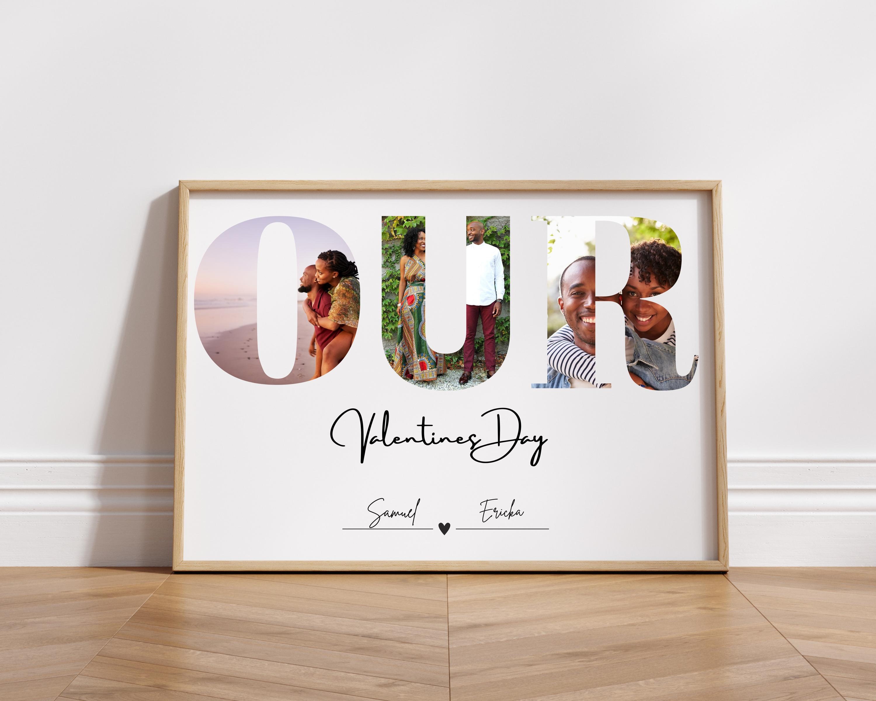 Personalized Couple Photo Collage | Valentine's Day Gift (digital ...