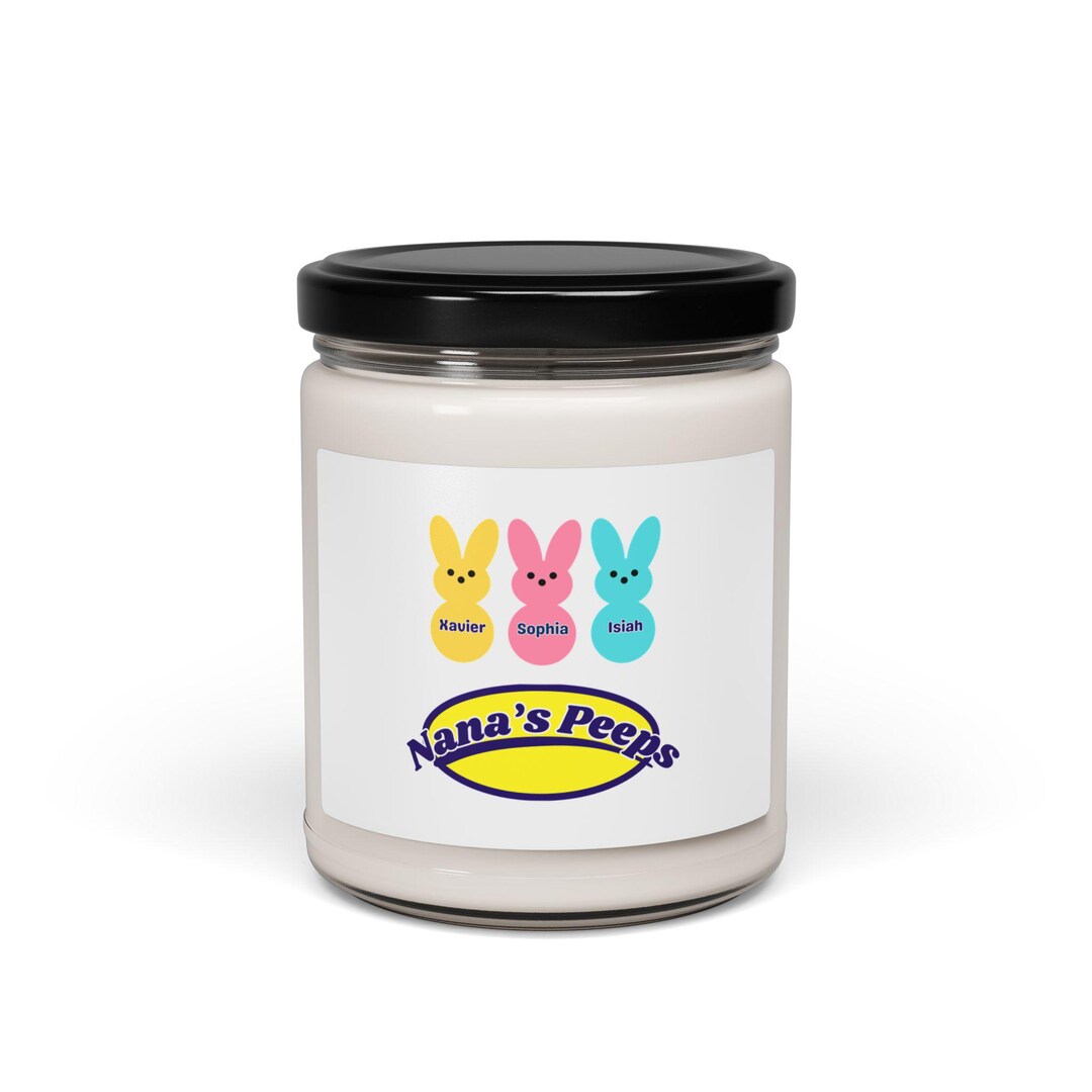 Personalized Easter Peep Candle, 9oz - Grandparents Parents Spring ...