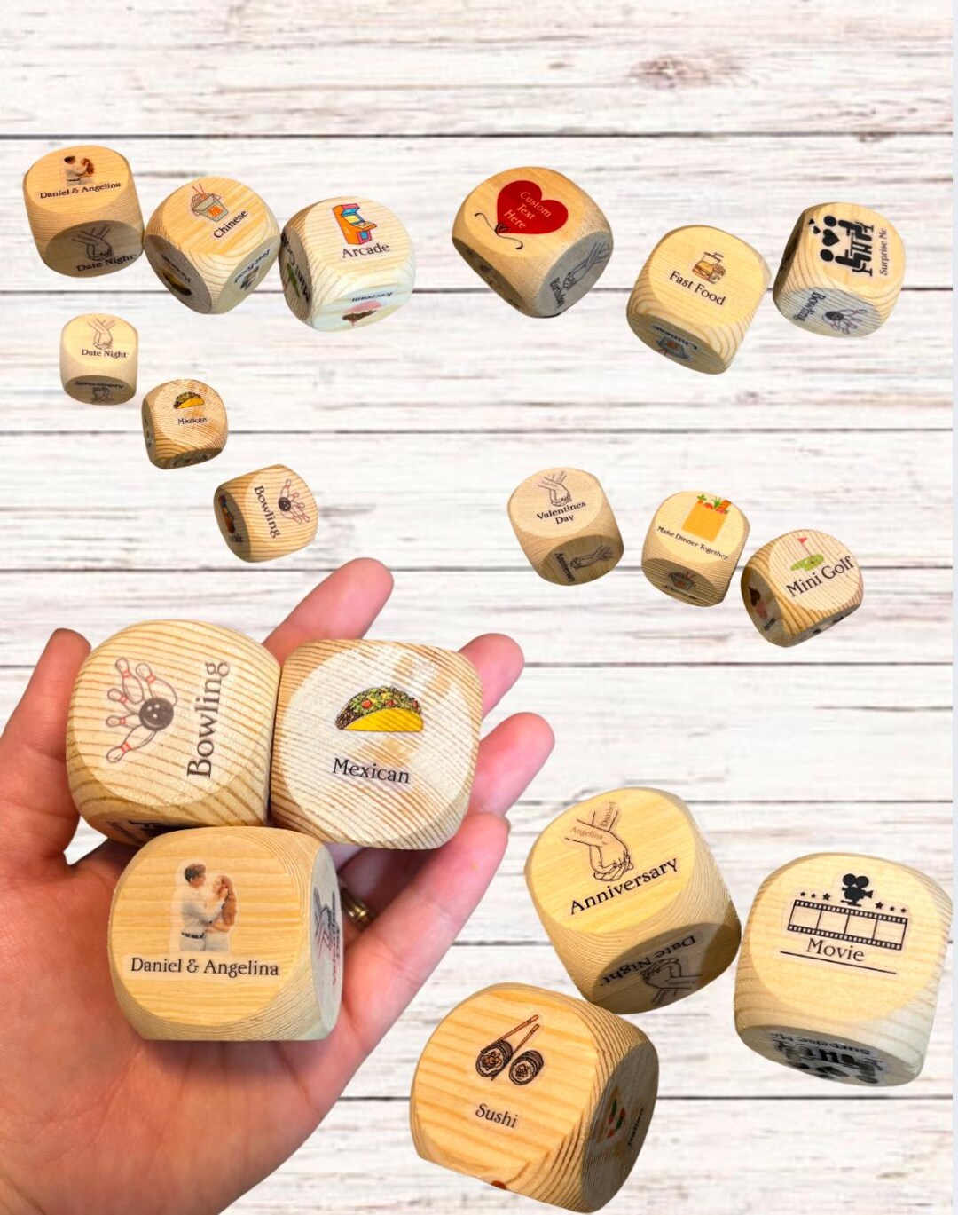 Personalized Date Night Dice – Custom Couples Dice for Anniversaries ...