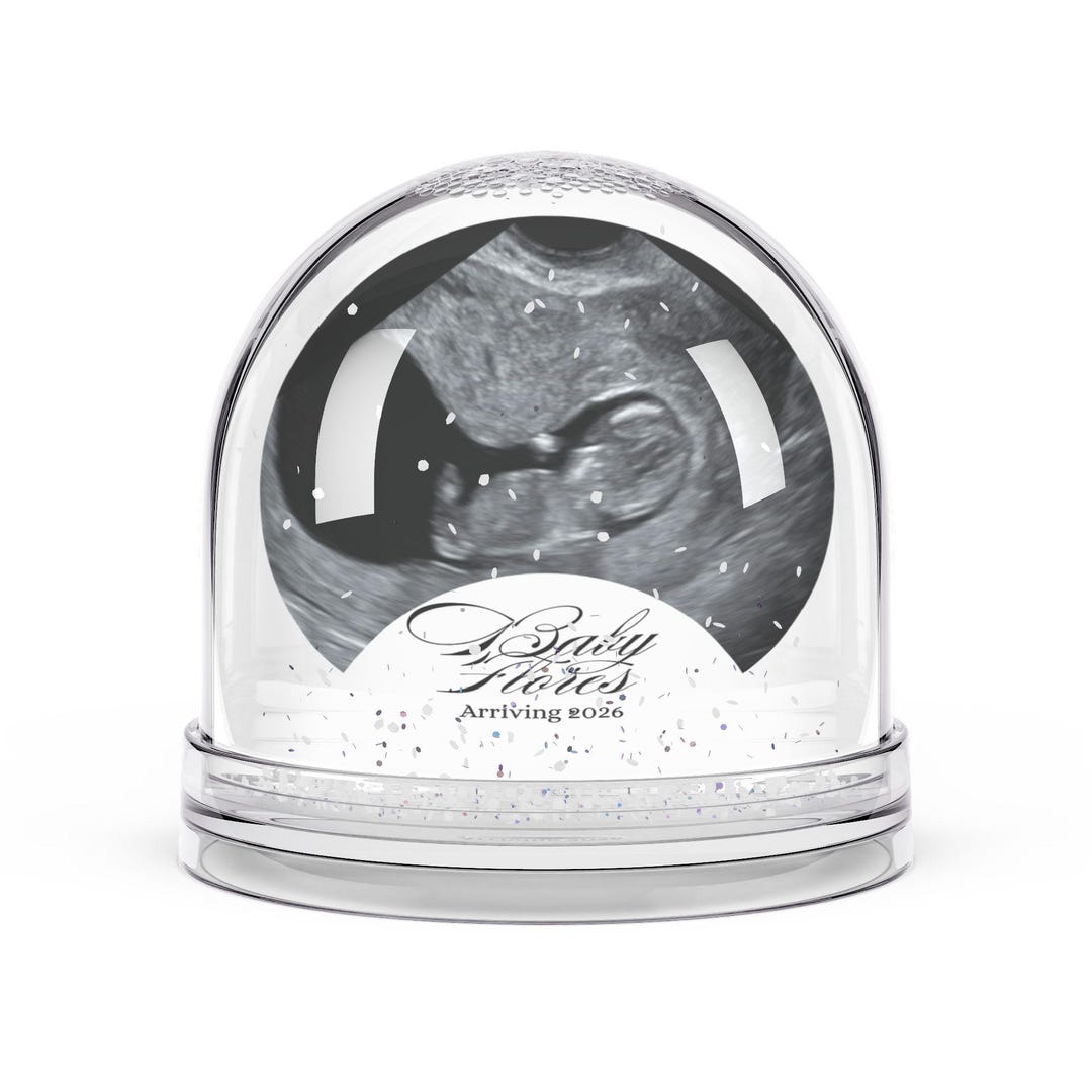 Personalized Ultrasound Snow Globe, Baby Announcement Gift, Keepsake ...