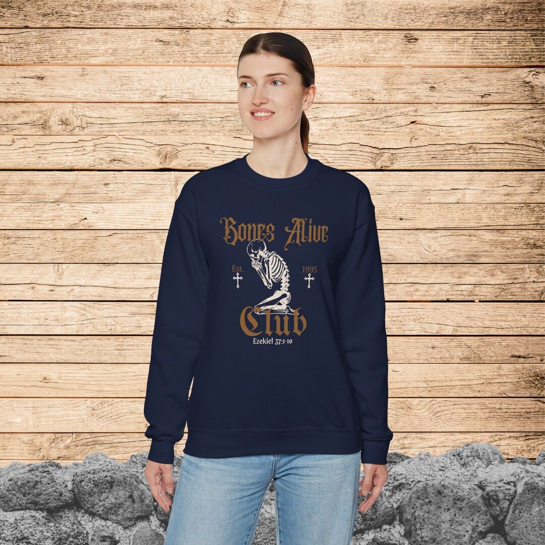 Custom Dry Bones Alive Club With Praying Skeleton Halloween Alternative ...