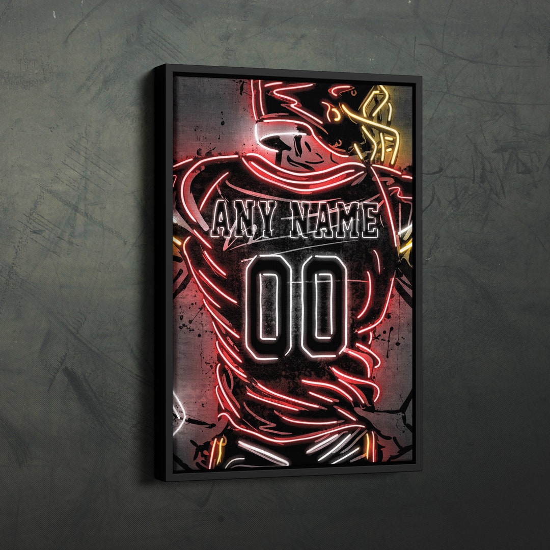 Washington Commanders Jersey Neon Personalized Jersey Custom Name and ...