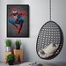 Spider-man Poster Neon Marvel Comics Canvas Wall Art Home Decor Framed ...