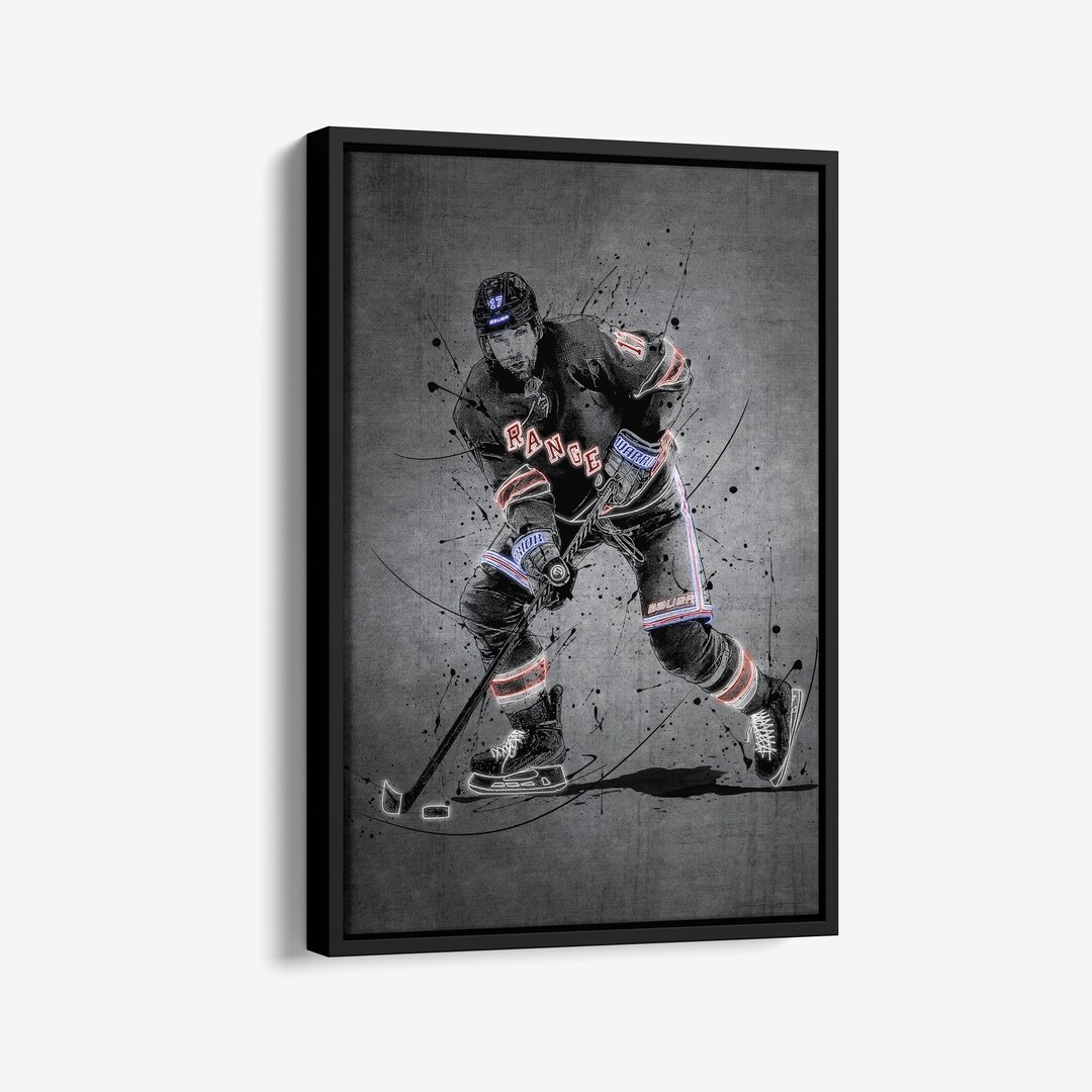 Blake Wheeler Poster Neon New York Rangers NHL Canvas Wall Art Home ...