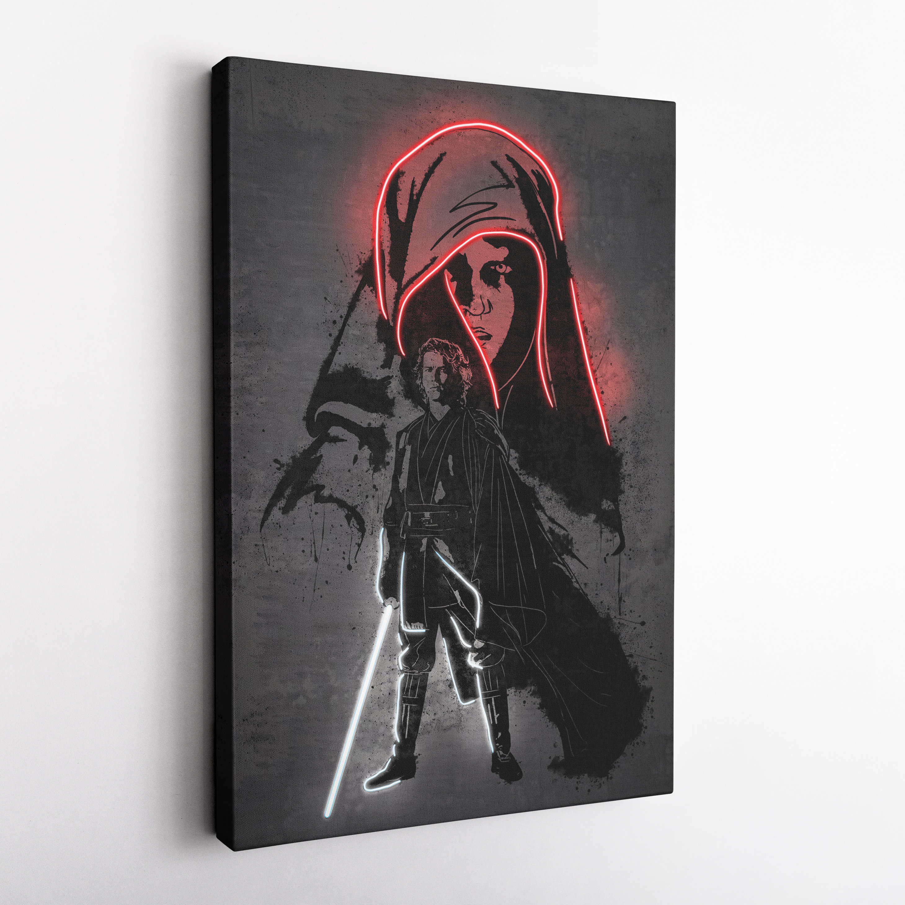 Anakin Skywalker Poster Neon Star Wars Canvas Wall Art Home Decor ...