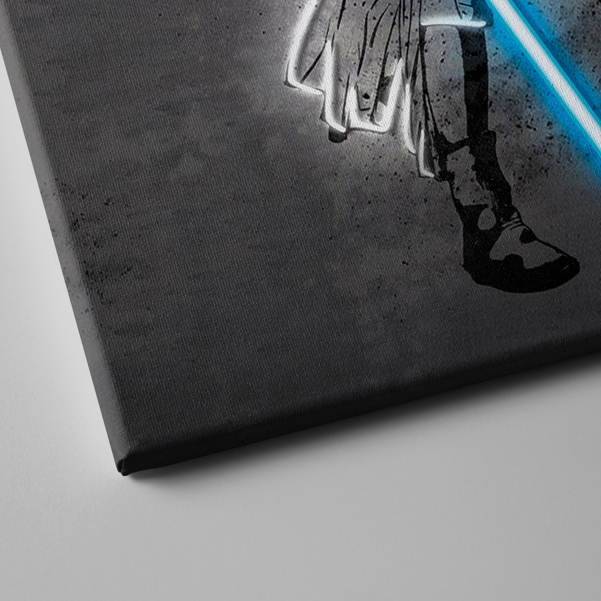 Rey Skywalker Poster Neon Star Wars Canvas Wall Art Home Decor Framed ...