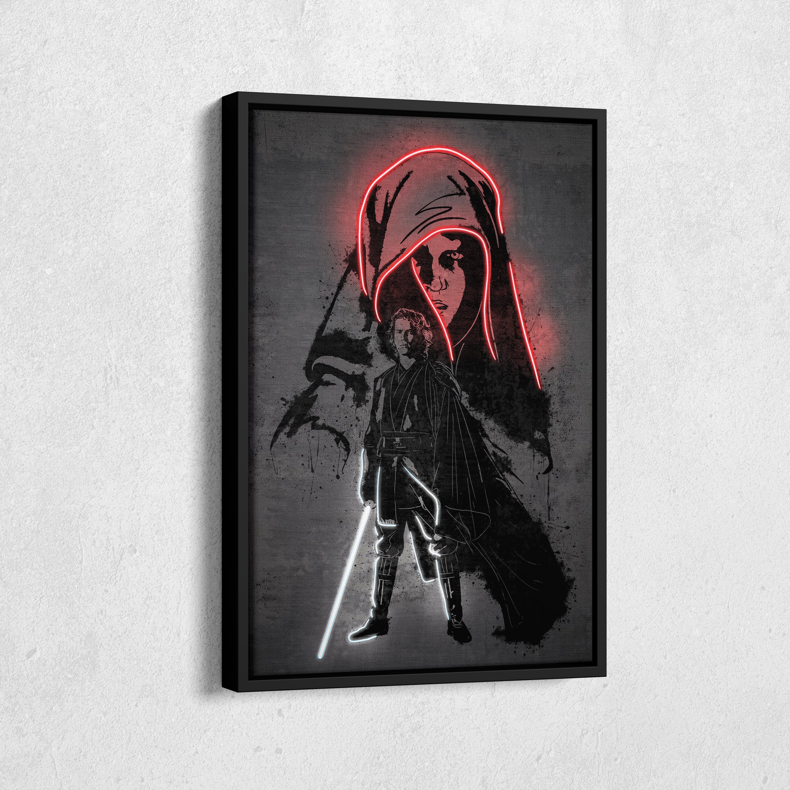 Anakin Skywalker Poster Neon Star Wars Canvas Wall Art Home Decor ...