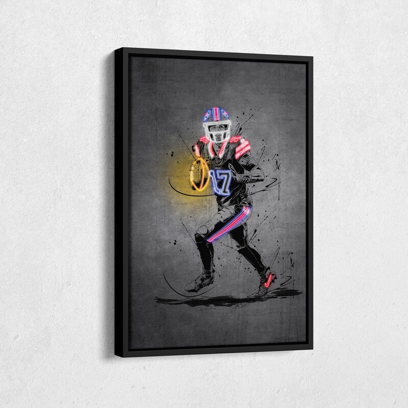 Neon Josh Allen Poster - Etsy