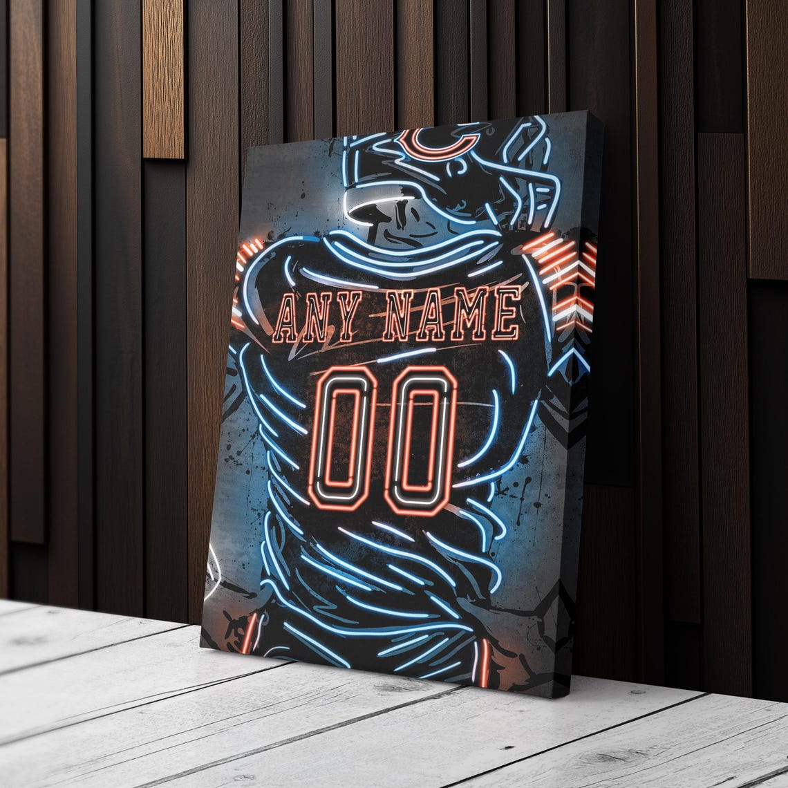 Chicago Bears Jersey Neon Personalized Jersey Custom Name and Number ...
