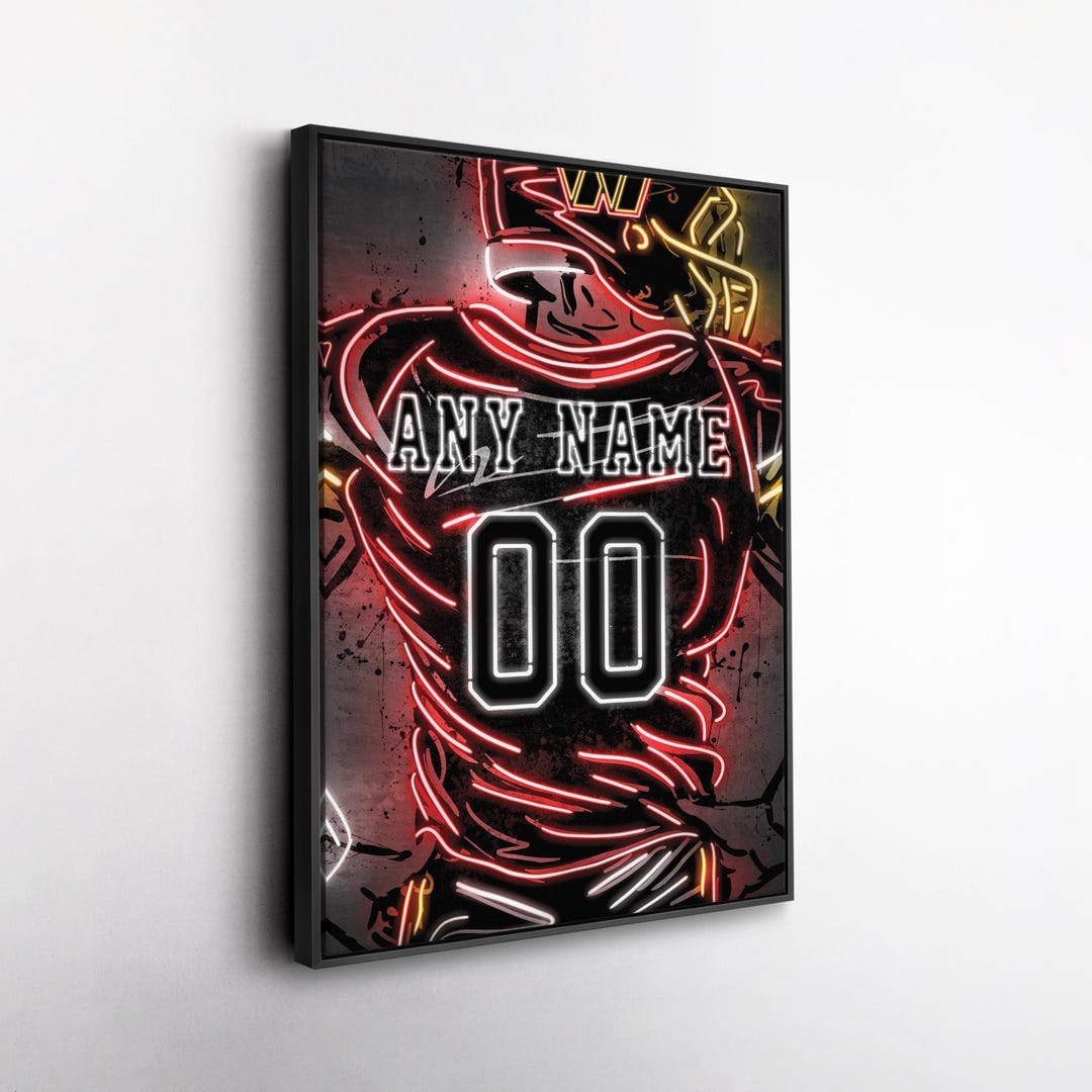 Washington Commanders Jersey Neon Personalized Jersey Custom Name and ...