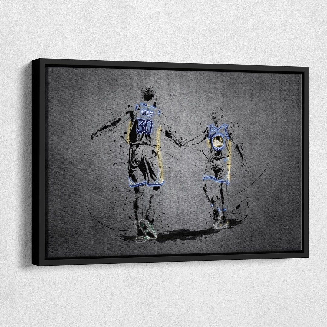 Chris Paul and Stephen Curry Neon Poster Golden State Warriors NBA ...